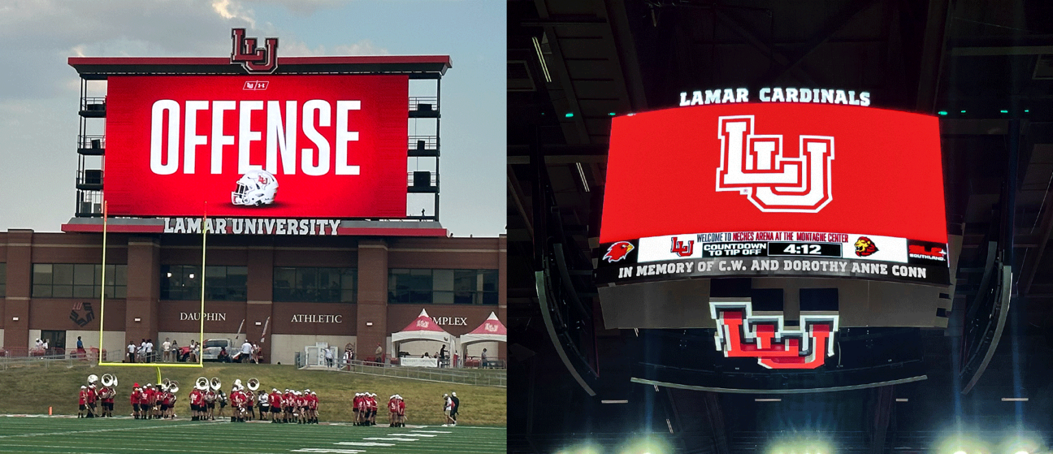 Lamar University, Provost Umphry Stadium / Montagne Center - Anthony ...